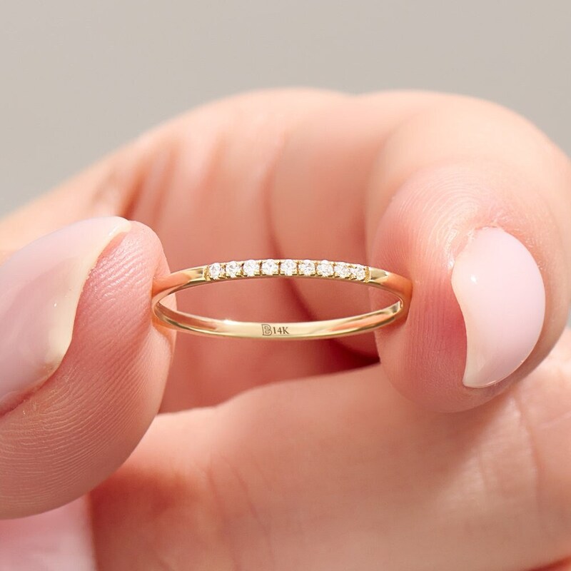 Thin Wedding Ring - Etsy UK