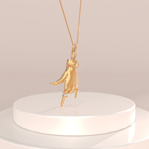 Asl I Love You Necklace - Etsy