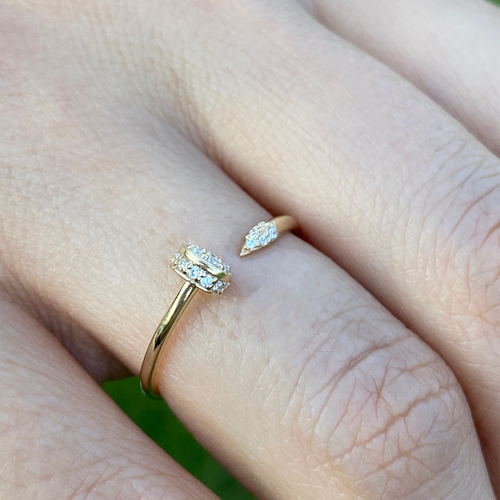 14k Solid Gold Nail Ring Nail Ring in 14k Gold Solid Gold | Etsy 14k Solid Gold Nail Ring Nail Ring in 14k Gold Solid Gold | Etsy