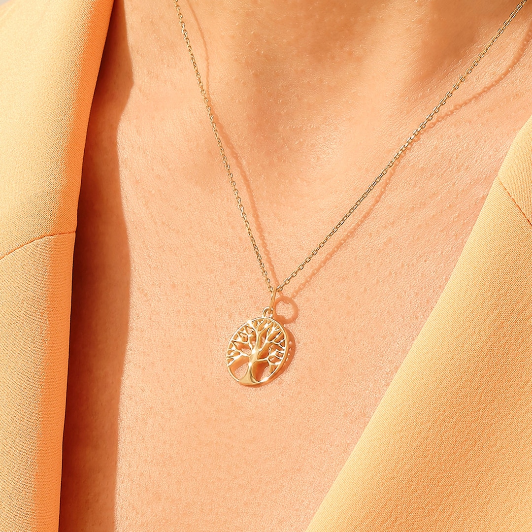 Tree Of Life Pendant Necklace 14k Solid Gold Family Tree Necklaces tree-of-life-pendant-necklace-14k-solid-gold-family-tree-necklaces