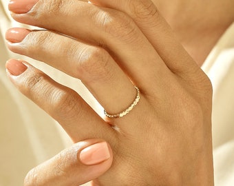 Hexagon Gold Ring - Etsy