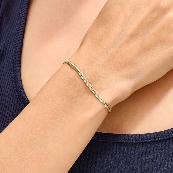 White gold snake chain bracelet store