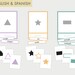 Shapes Montessori Flashcards Bilingual Shape Flashcards Three Part ...