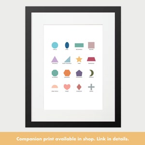 Shapes Bilingual English and Spanish Montessori Flashcards | Childcare ...