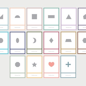 Shapes Montessori Flashcards | Bilingual Shape Flashcards | Three Part ...