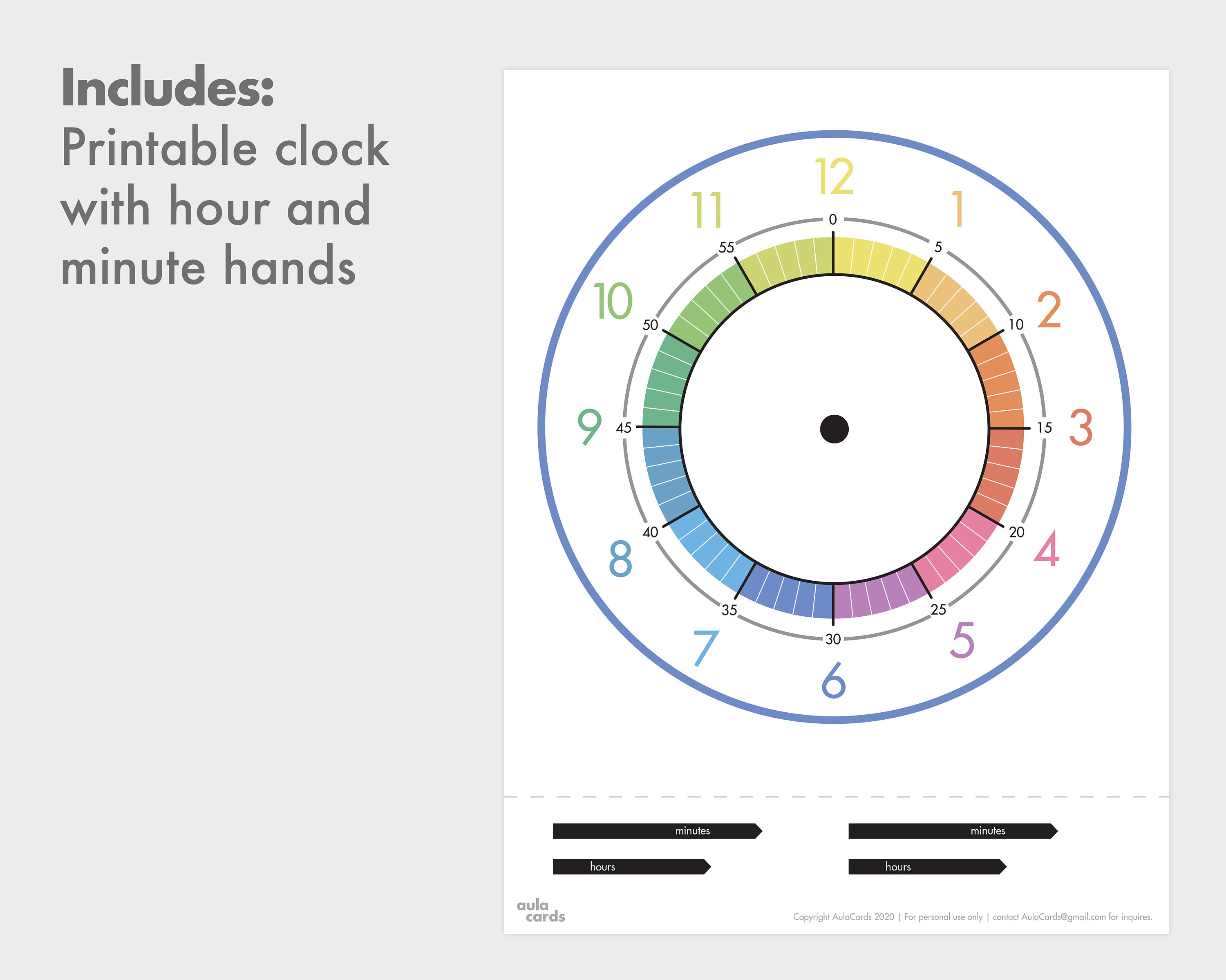 Learn to Tell Time Homeschool Bundle Analog Telling Time Flashcards ...