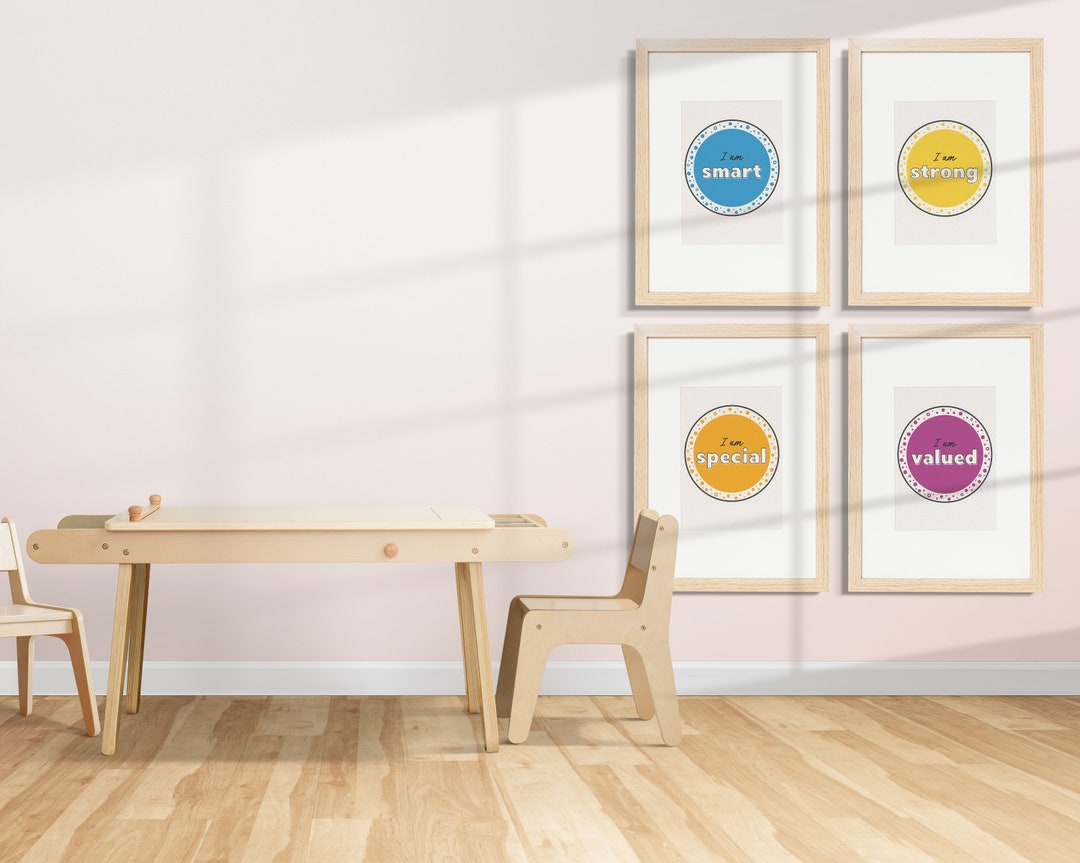 Children's Affirmation Wall Art Prints, Classroom Decor | Counseling ...