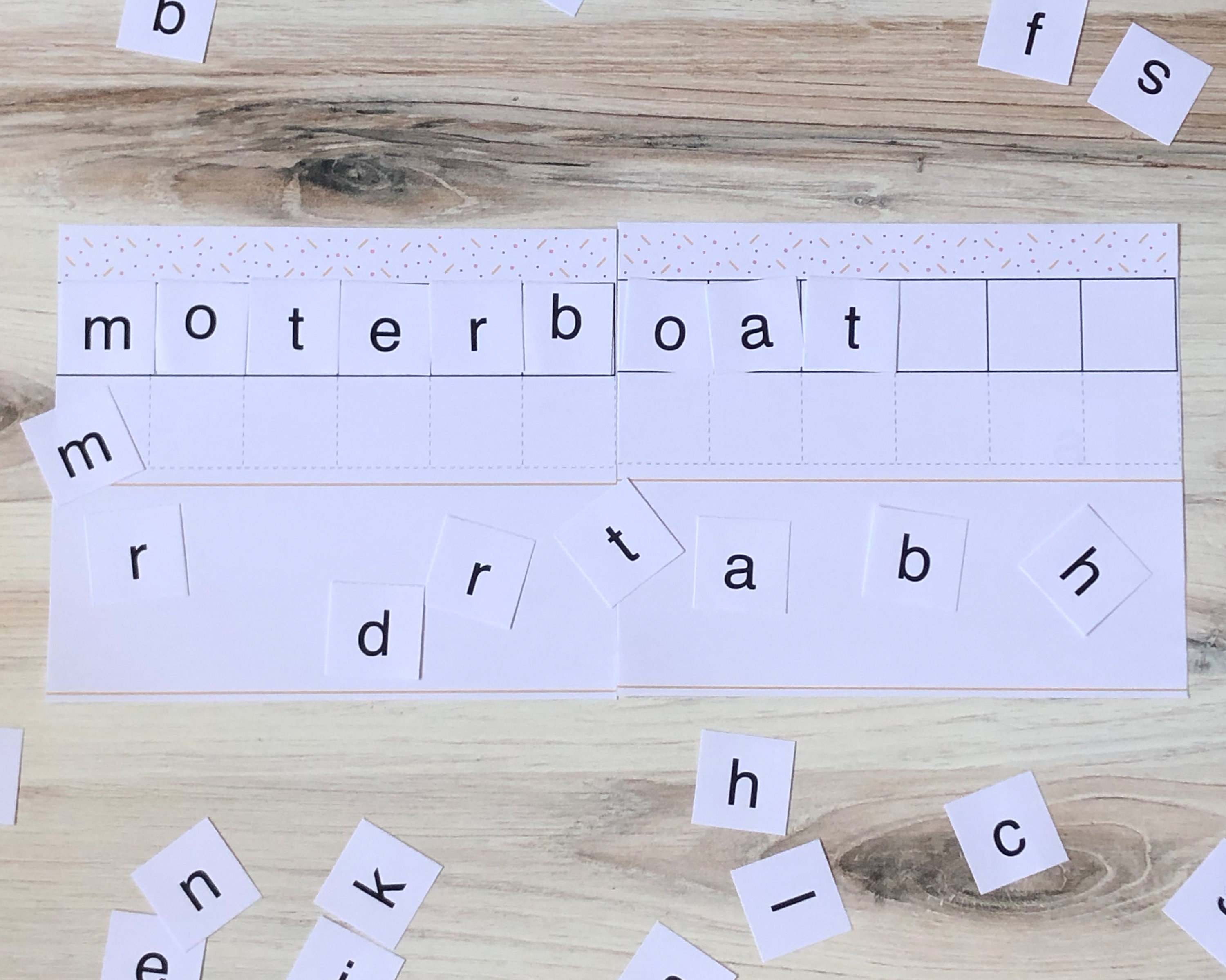 Matching Letter Game Printable Letter and Spelling Game Printable ...