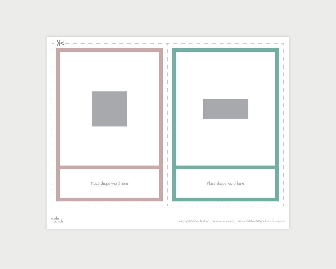 Shapes Montessori Flashcards Bilingual Shape Flashcards Three Part ...