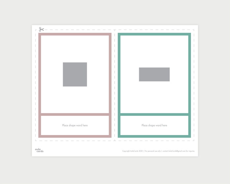 Shapes Montessori Flashcards Bilingual Shape Flashcards Three Part ...