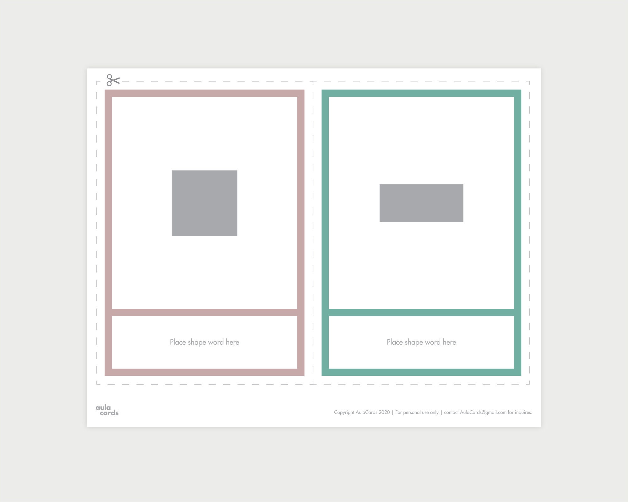 Shapes Montessori Flashcards Bilingual Shape Flashcards Three Part ...