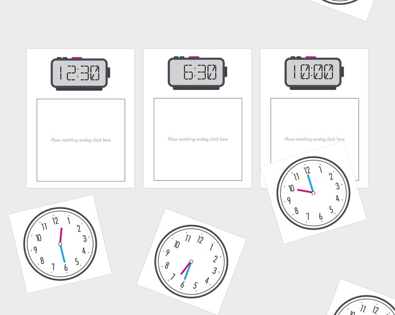 Learn to Tell Time Homeschool Bundle Analog Telling Time Flashcards ...