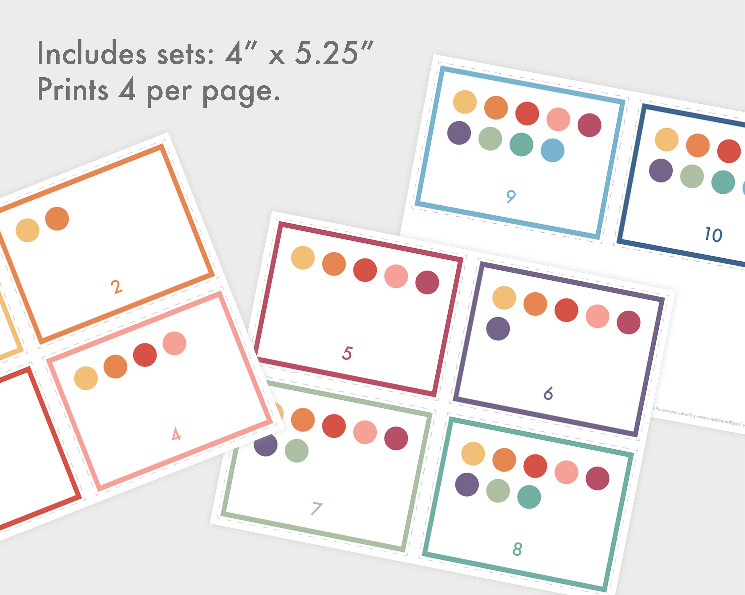Ten Frame Jumbo 1-10 Counting Flashcards 1-10 Printable Oversized ...