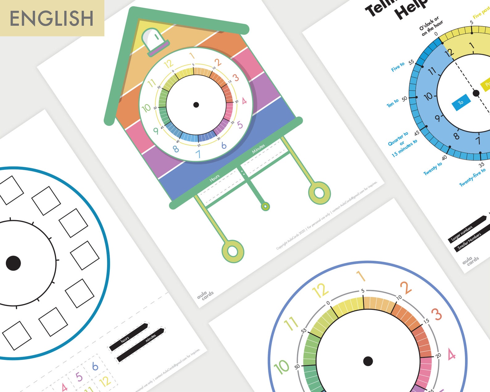 Learn to Tell Time Printout Bundle Homeschool Resources Learning ...