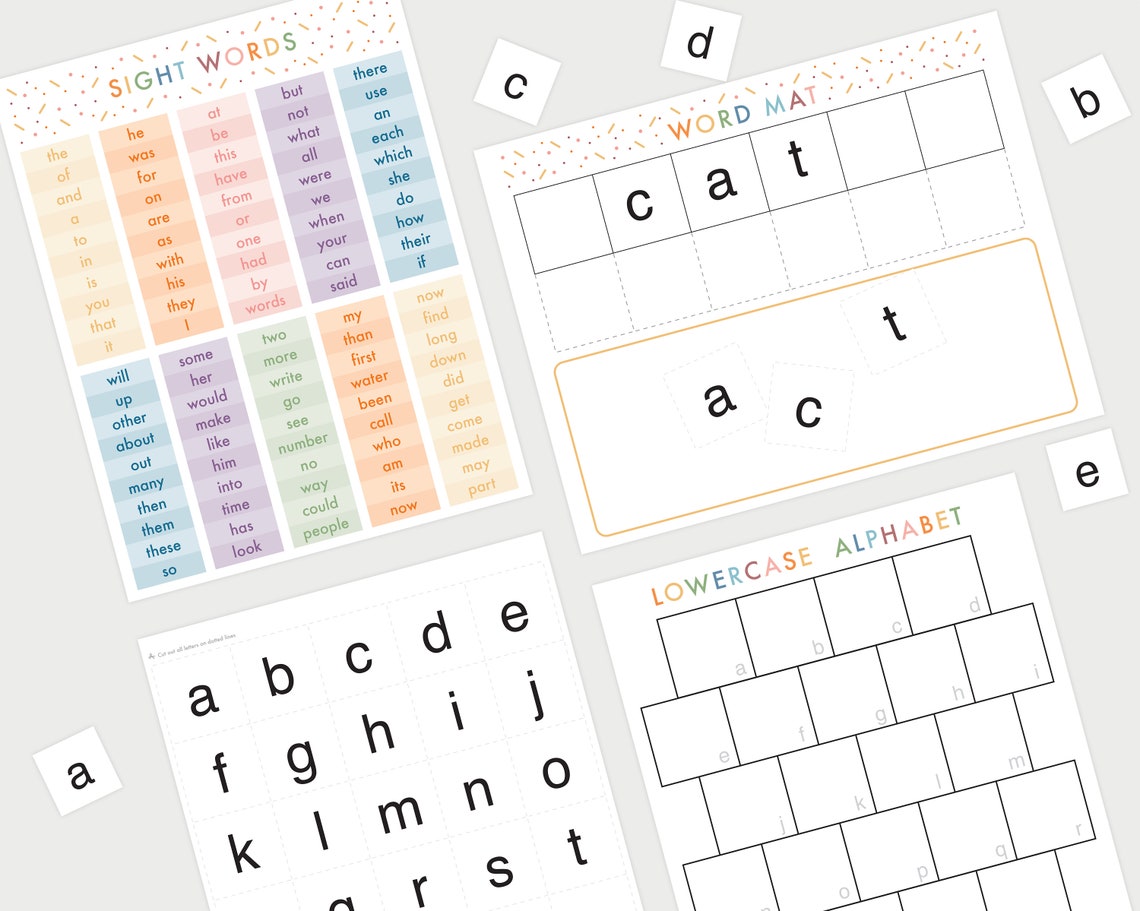 Matching Letter Game Printable Letter and Spelling Game - Etsy
