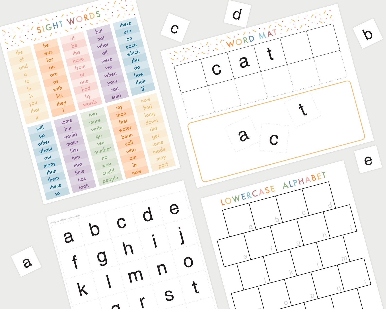 Matching Letter Game | Printable Letter and Spelling Game | Printable ...