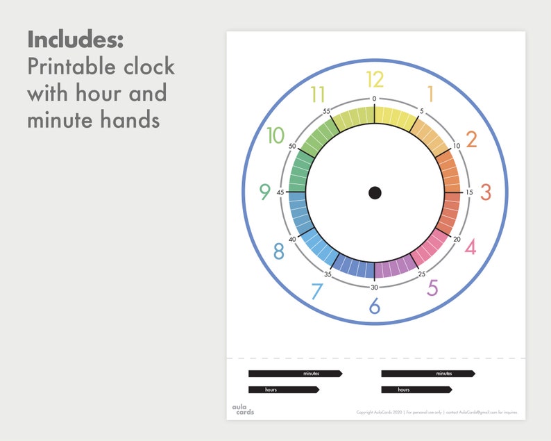 Learn to Tell Time Printout Bundle Homeschool Resources Learning ...