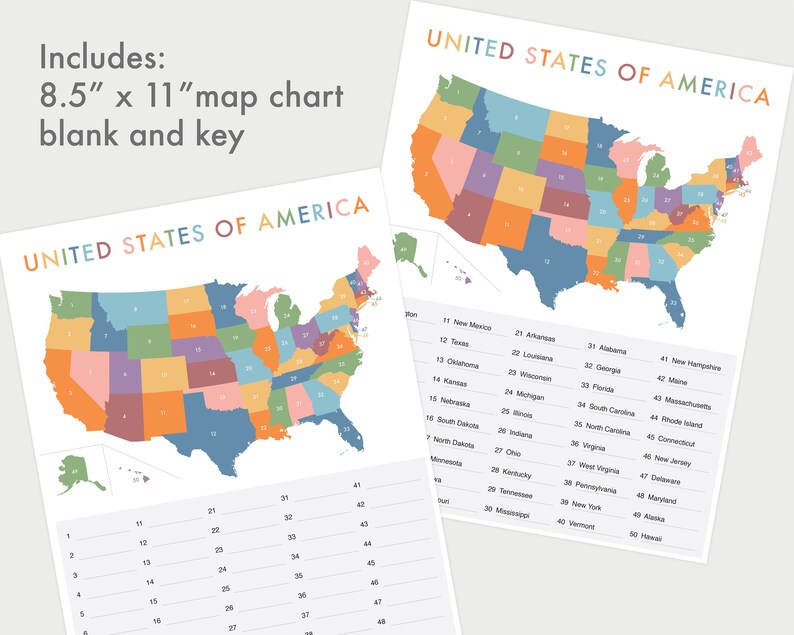 States and Capitals Activity Set Printable United States - Etsy