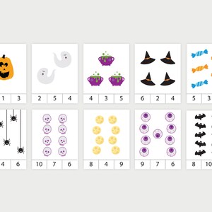 Numbers 1-10 Halloween Count and Clip Activity | Homeschool Halloween ...