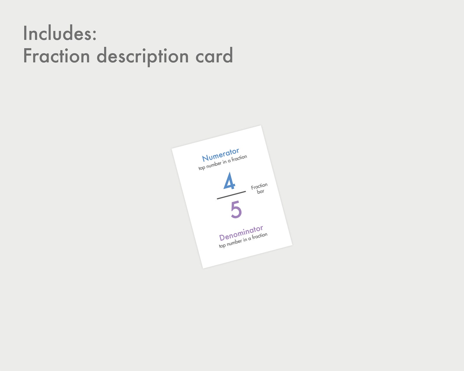 Fraction Printable Table | Dual Side Fraction Chart | Elementary ...