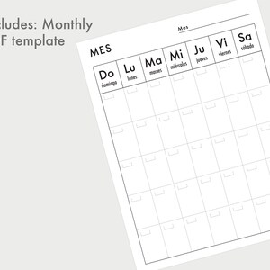 Spanish Daily Planner | Spanish Printable Daily Planner | Spanish ...