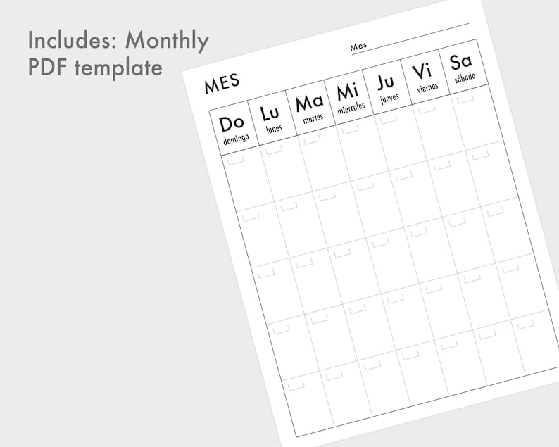 Spanish Daily Planner | Spanish Printable Daily Planner | Spanish ...