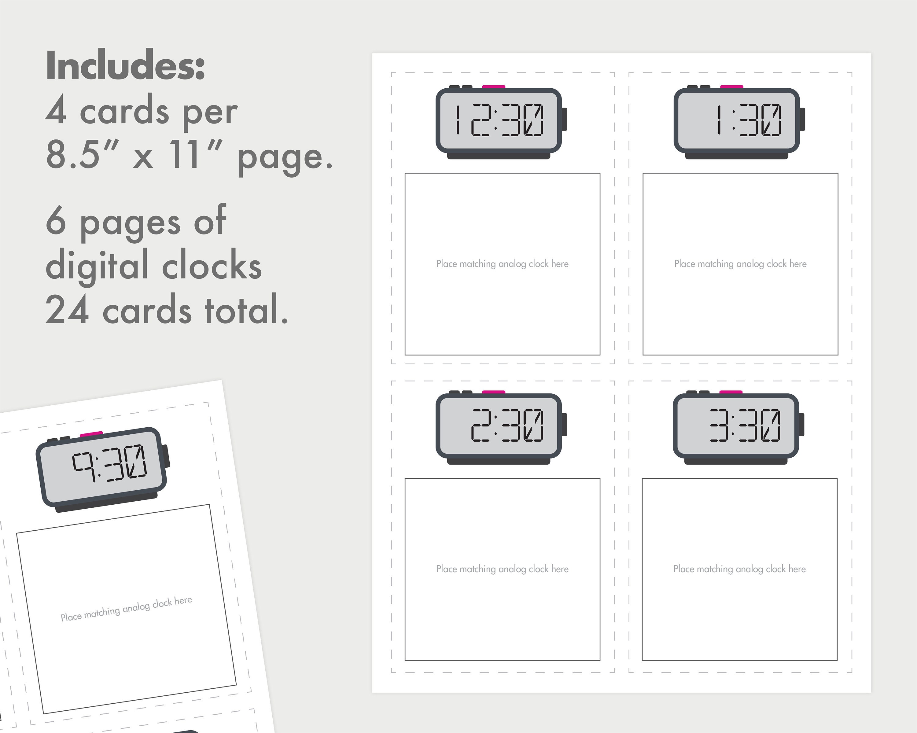 Learn to Tell Time Homeschool Bundle | Analog Telling Time Flashcards ...