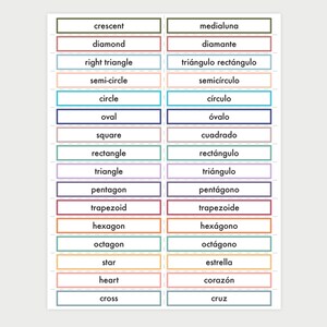 Shapes Montessori Flashcards | Bilingual Shape Flashcards | Three Part ...