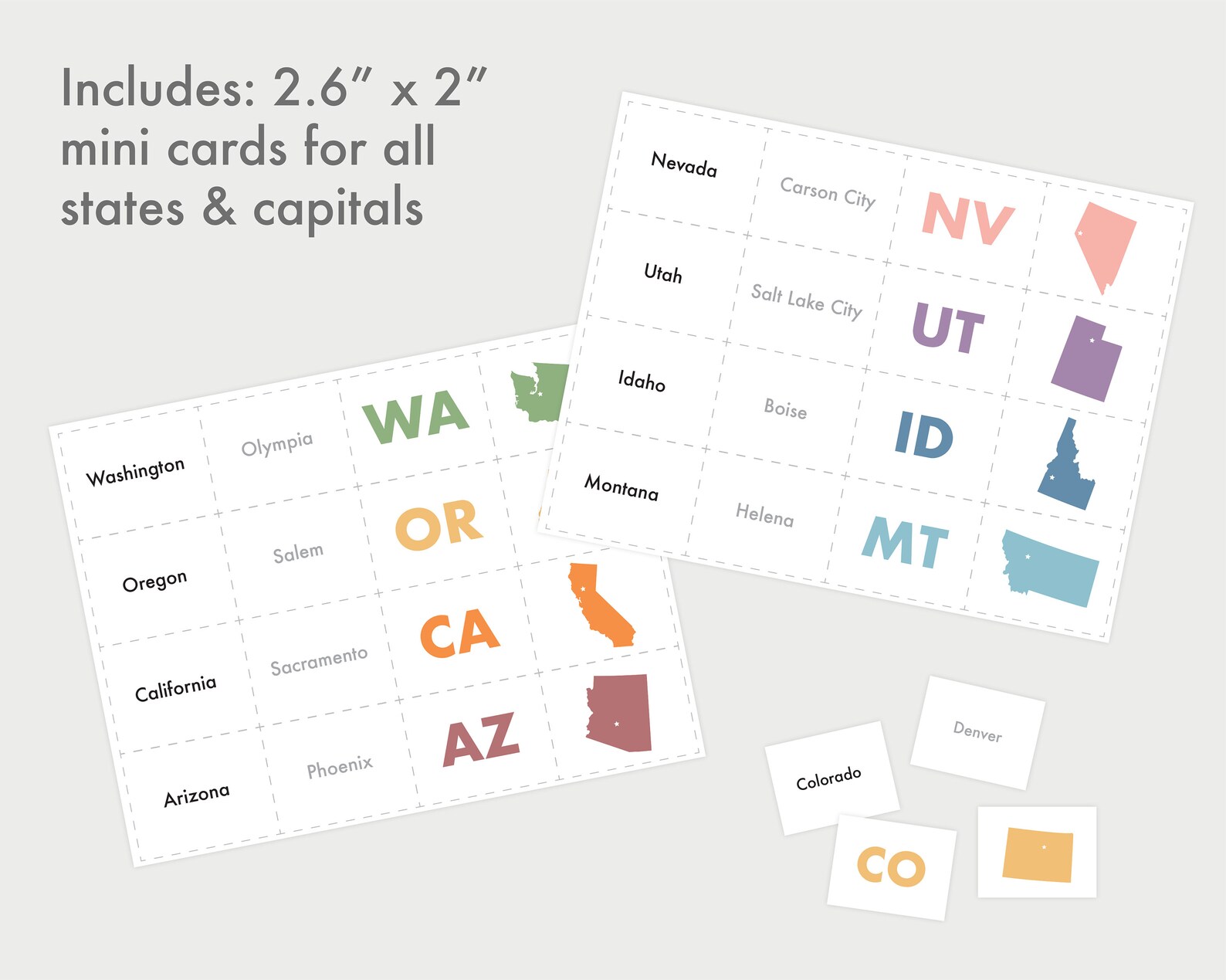 States and Capitals Activity Set | Printable United States Homeschool ...
