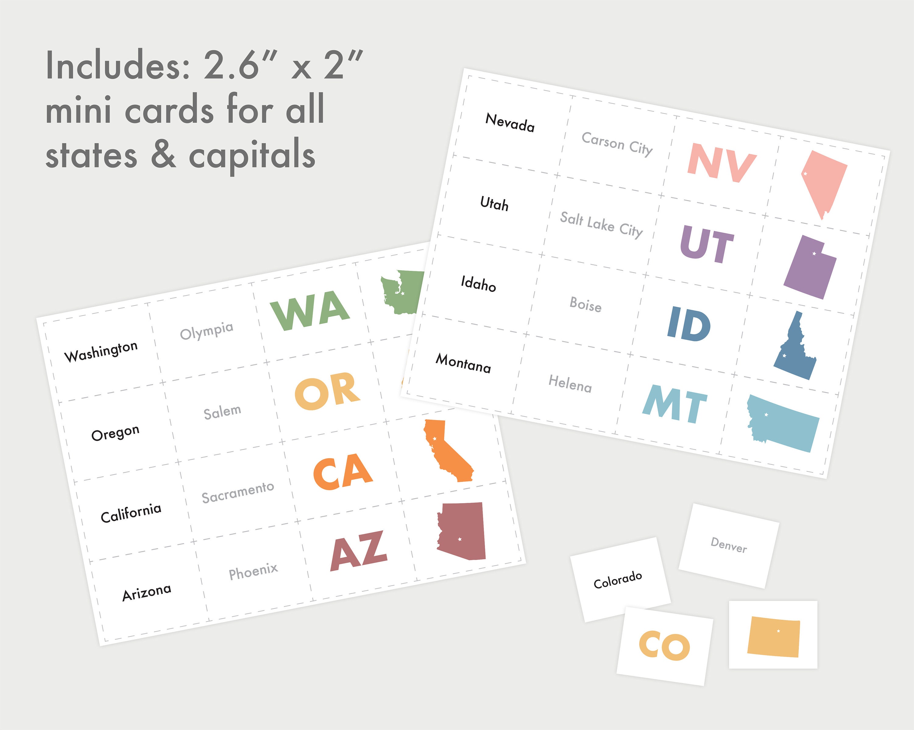 States and Capitals Activity Set | Printable United States Homeschool ...
