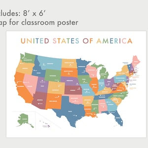 US States and Capital Large Large Map | Map Printable | Map of the ...
