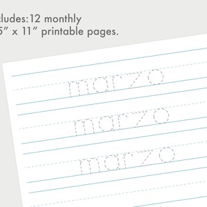 Spanish Months of the Year Tracing Worksheet | Spanish Month of the ...