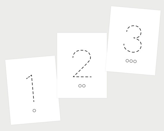Number Tracing Numbers 1-31 Traceable Monthly Numbers | Etsy