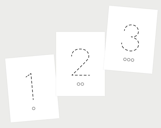 Printable Bilingual Number Flashcards | Mini Counting Cards | Number 1 ...