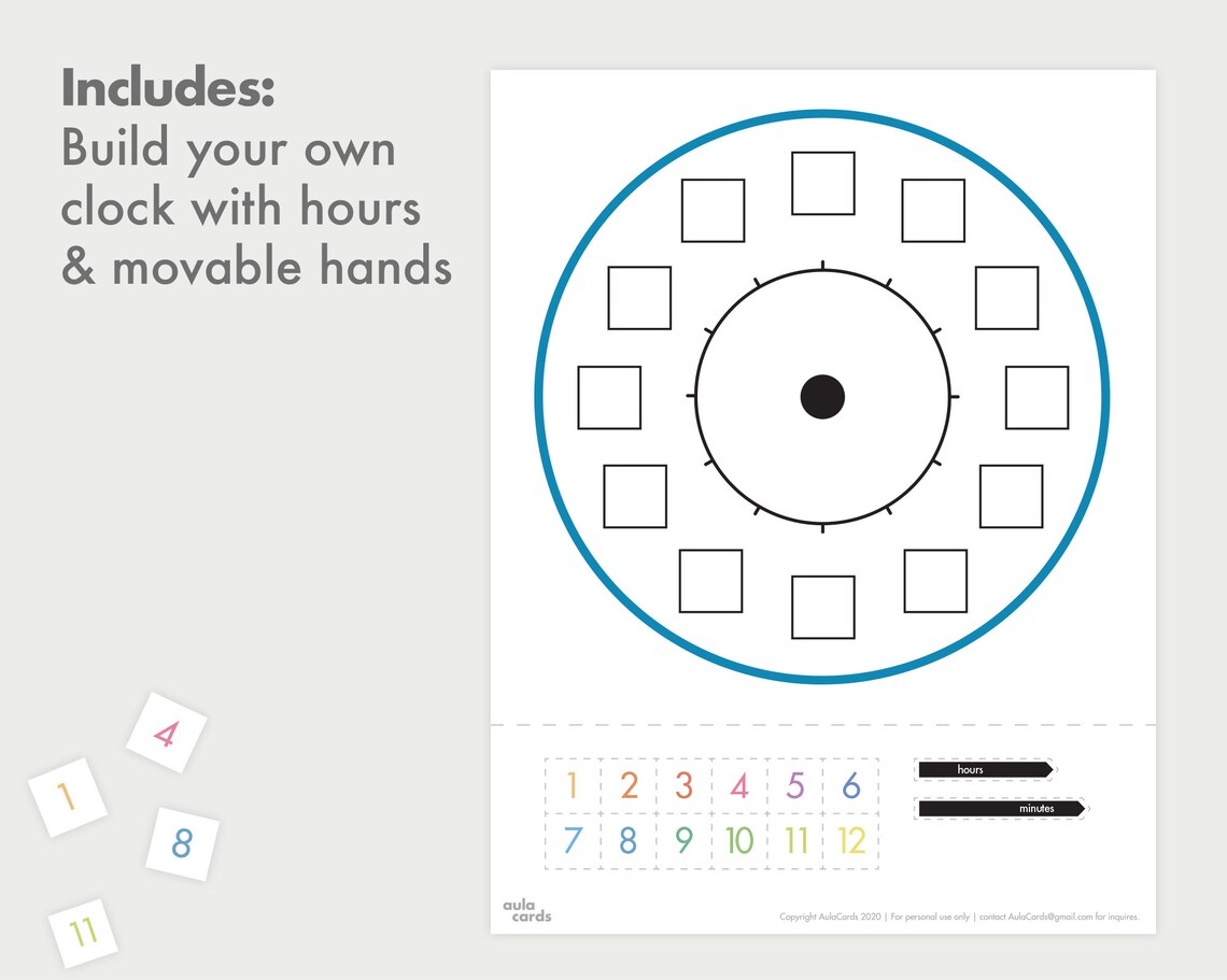 Learn to Tell Time Printout Bundle Homeschool Resources Learning ...