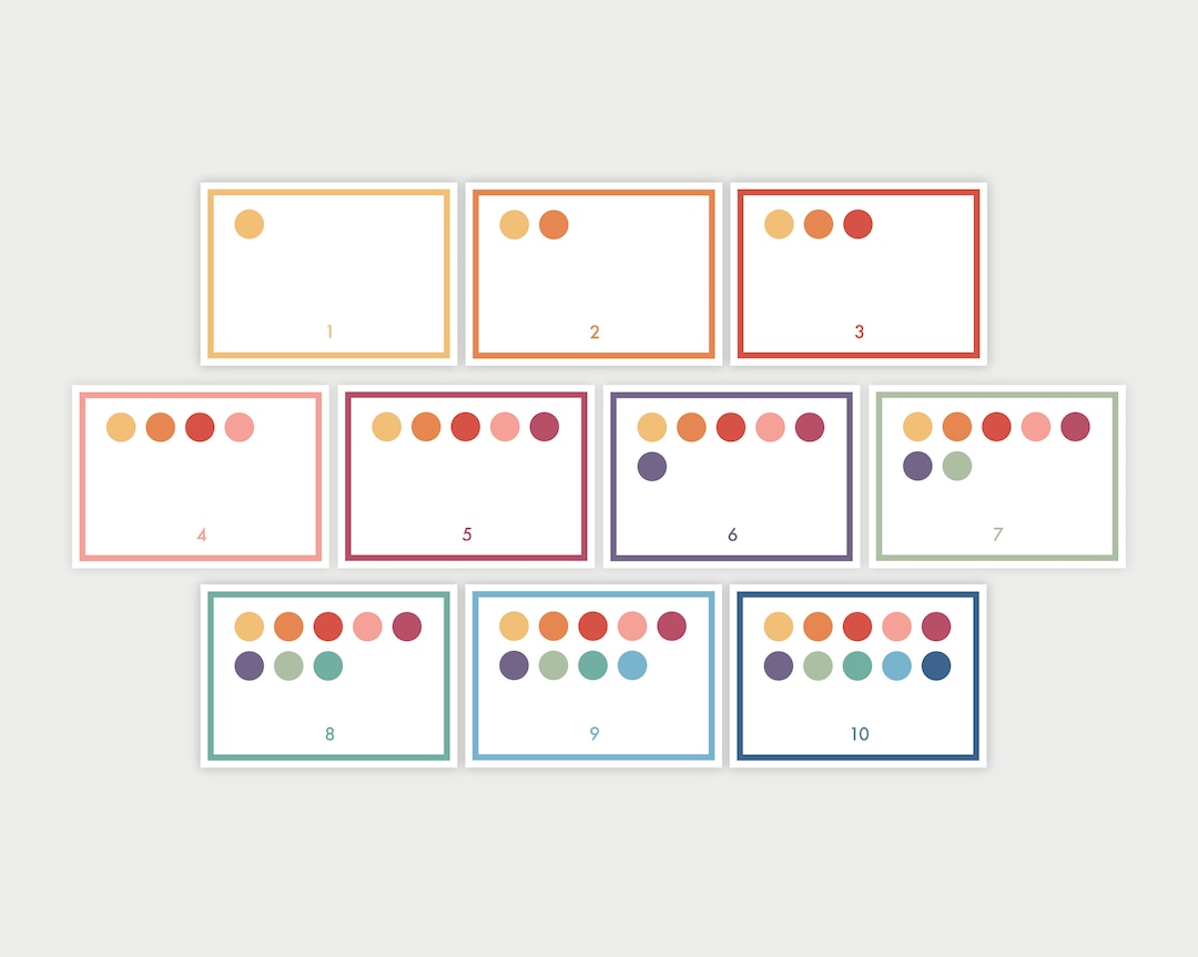 Ten Frame Jumbo 1-10 Counting Flashcards | 1-10 Printable Oversized ...