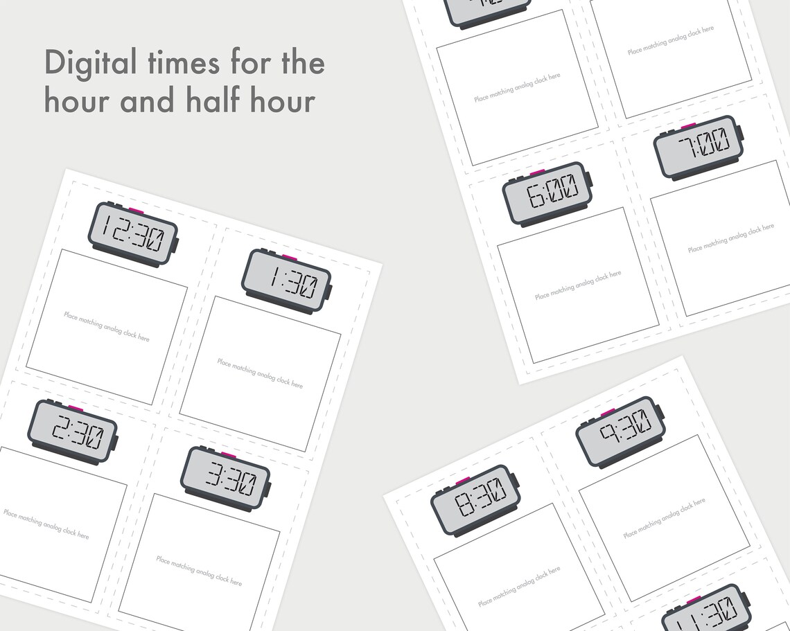Learn to Tell Time Homeschool Bundle Analog Telling Time Flashcards ...