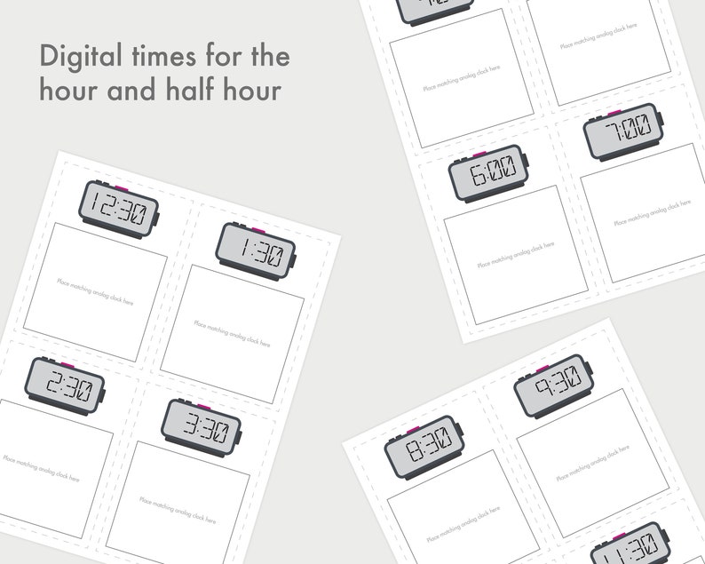 Learn to Tell Time Homeschool Bundle Analog Telling Time Flashcards ...