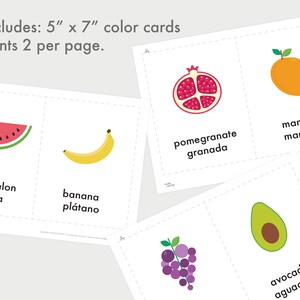 Bilingual English - Spanish Fruit Learning Flashcards | Bilingual ...