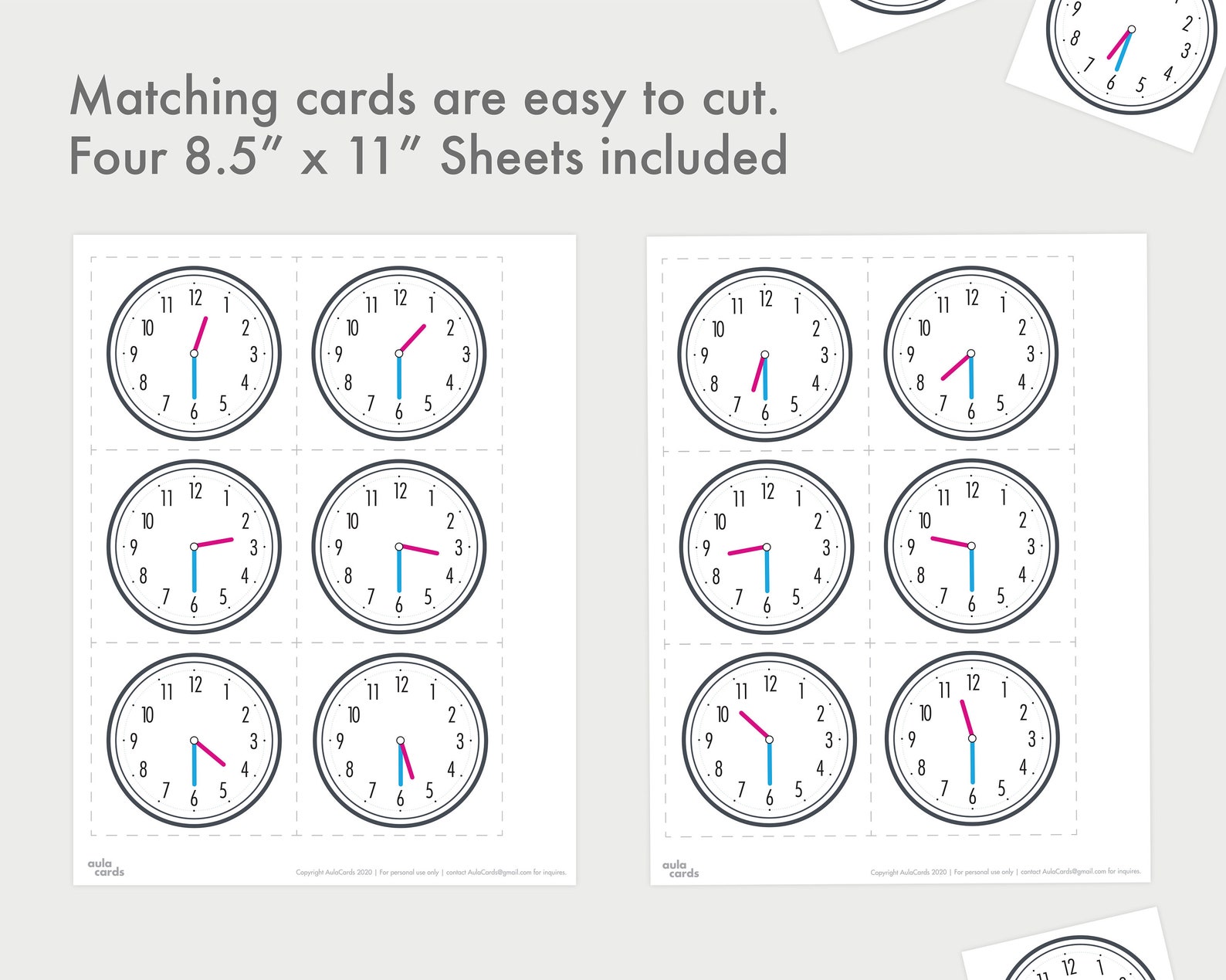 Learn to Tell Time Homeschool Bundle Analog Telling Time Flashcards ...