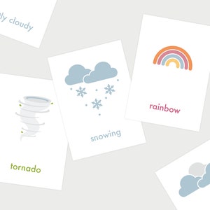 Weather Flashcards | English and Spanish Bilingual Weather Flashcards ...