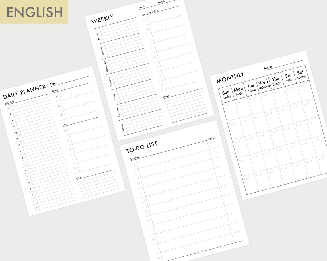 Daily 30 Minute Interval Planner Printable 8.5 X 11 Printable Daily ...