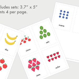 Spanish Fruit Counting 1-10 Cards | Fruit Flashcards | Aprende a Contar ...