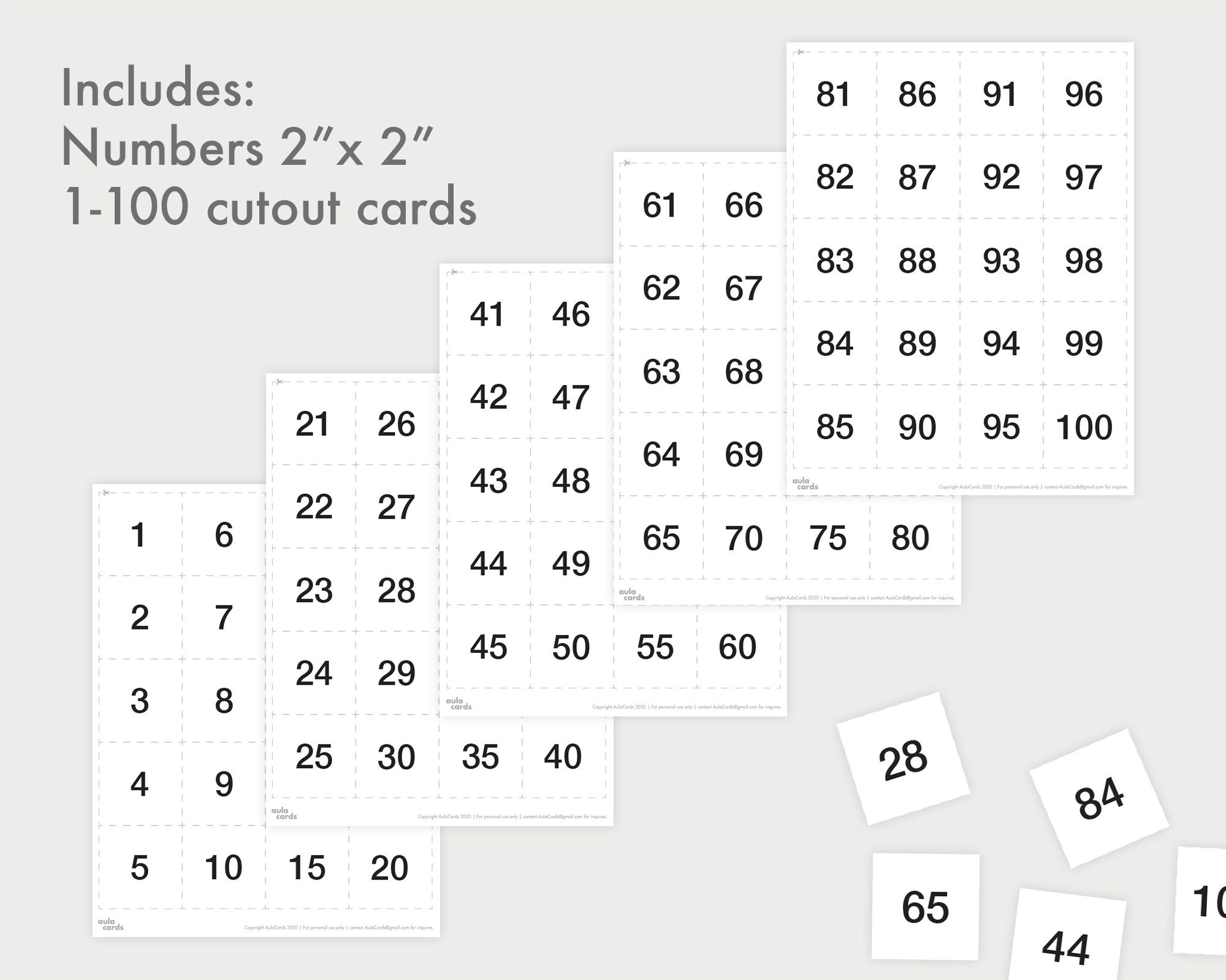 Printable Bilingual Number Flashcards | Mini Counting Cards | Number 1 ...