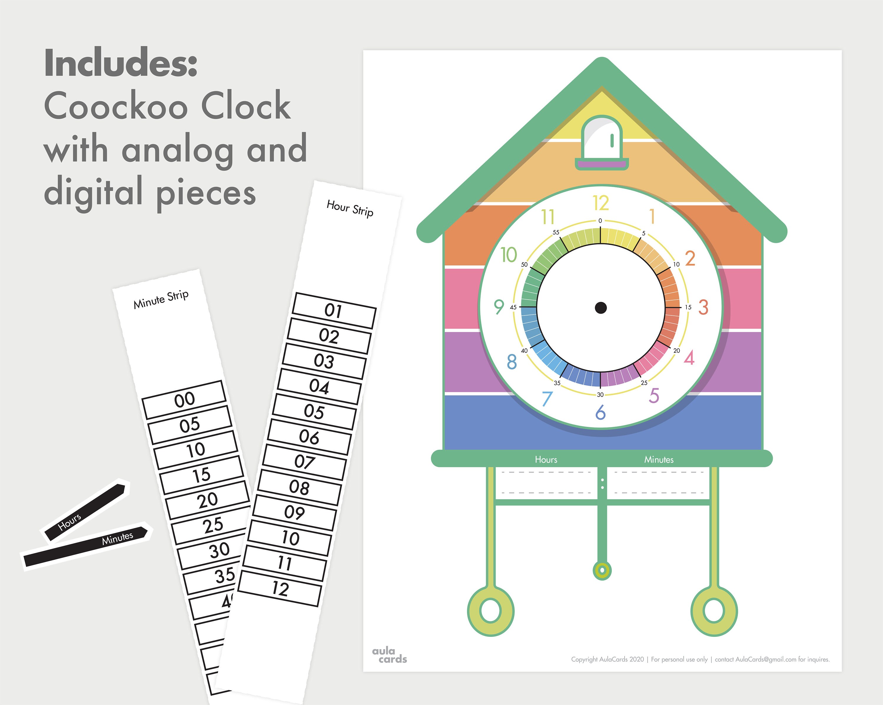 Learn to Tell Time Homeschool Bundle Analog Telling Time Flashcards ...