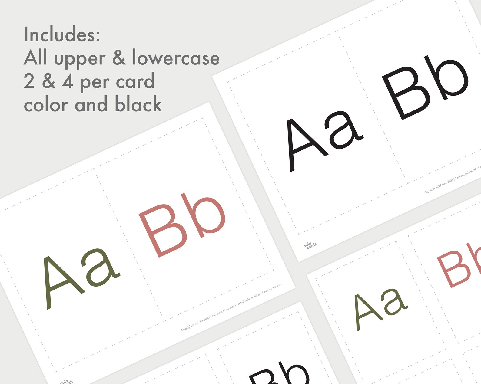 ABC Digital Montessori Flashcards Printable Alphabet Cards - Etsy