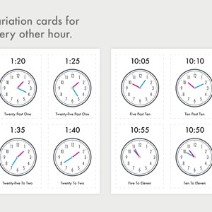 Analog Telling Time Flashcards | Homeschool Resources Learning ...