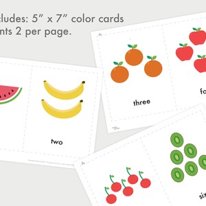 Fruit Counting 1-10 Cards | Counting With Fruit | Minimalistic Design ...