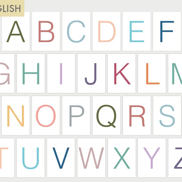 Alphabet Flashcards - Etsy