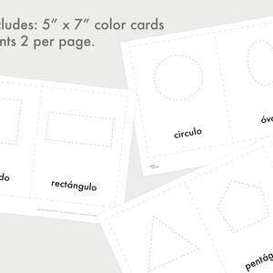 Traceable Shape Spanish Montessori Flashcards | Homeschool Jumbo ...